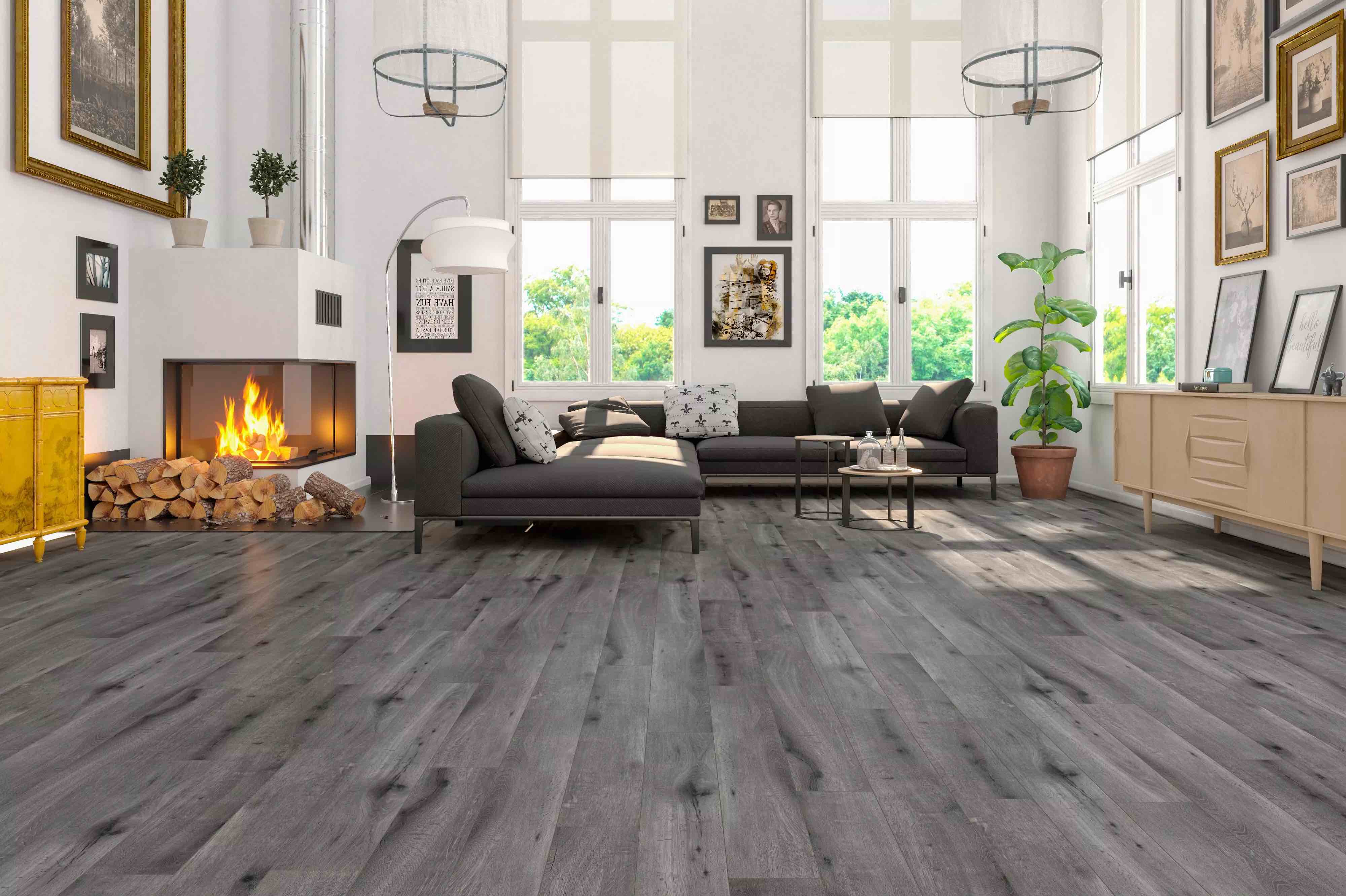 deco core grey flooring planks