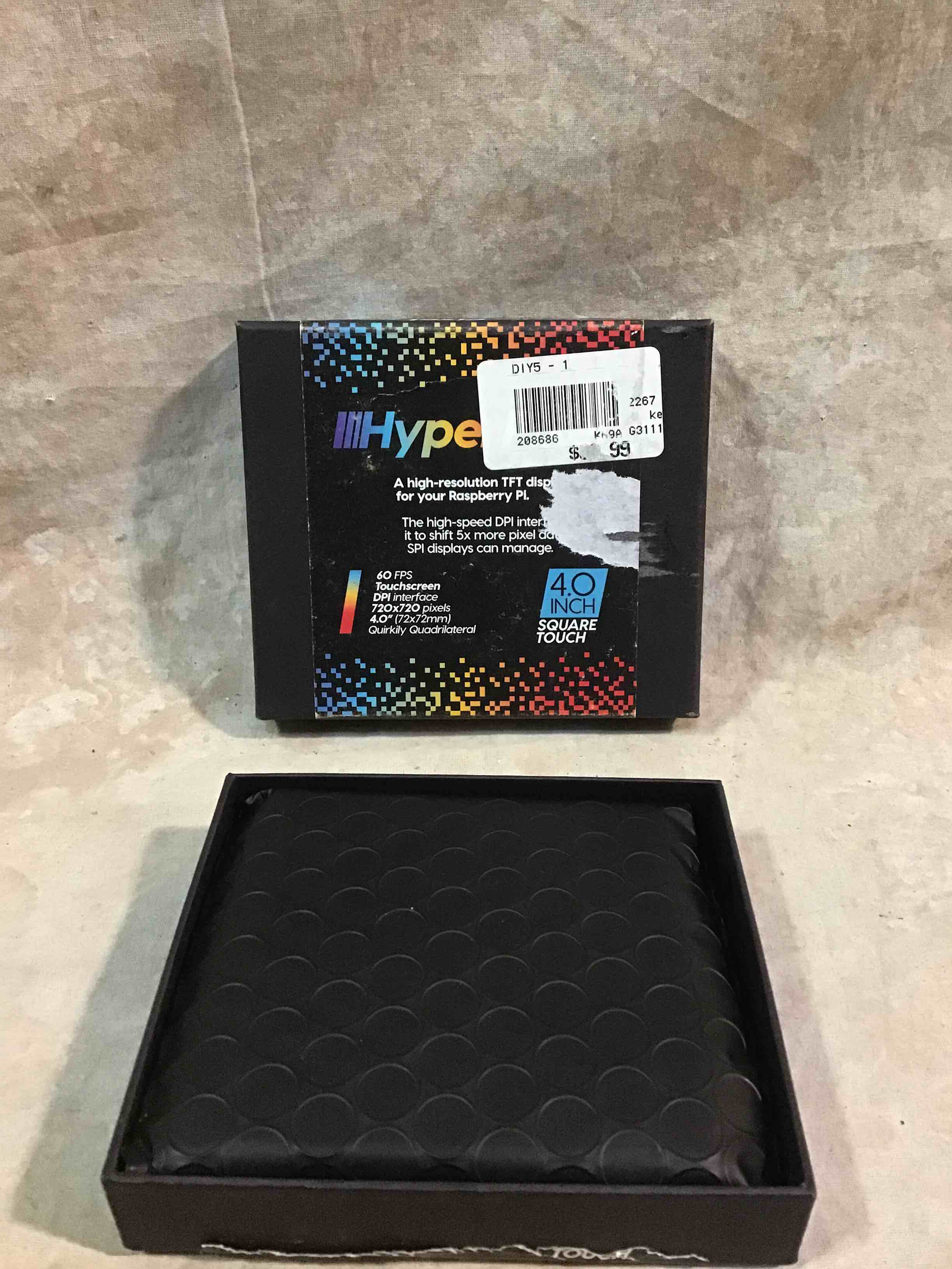 HyperPixel 4.0Inc Square Touch High Res TFT