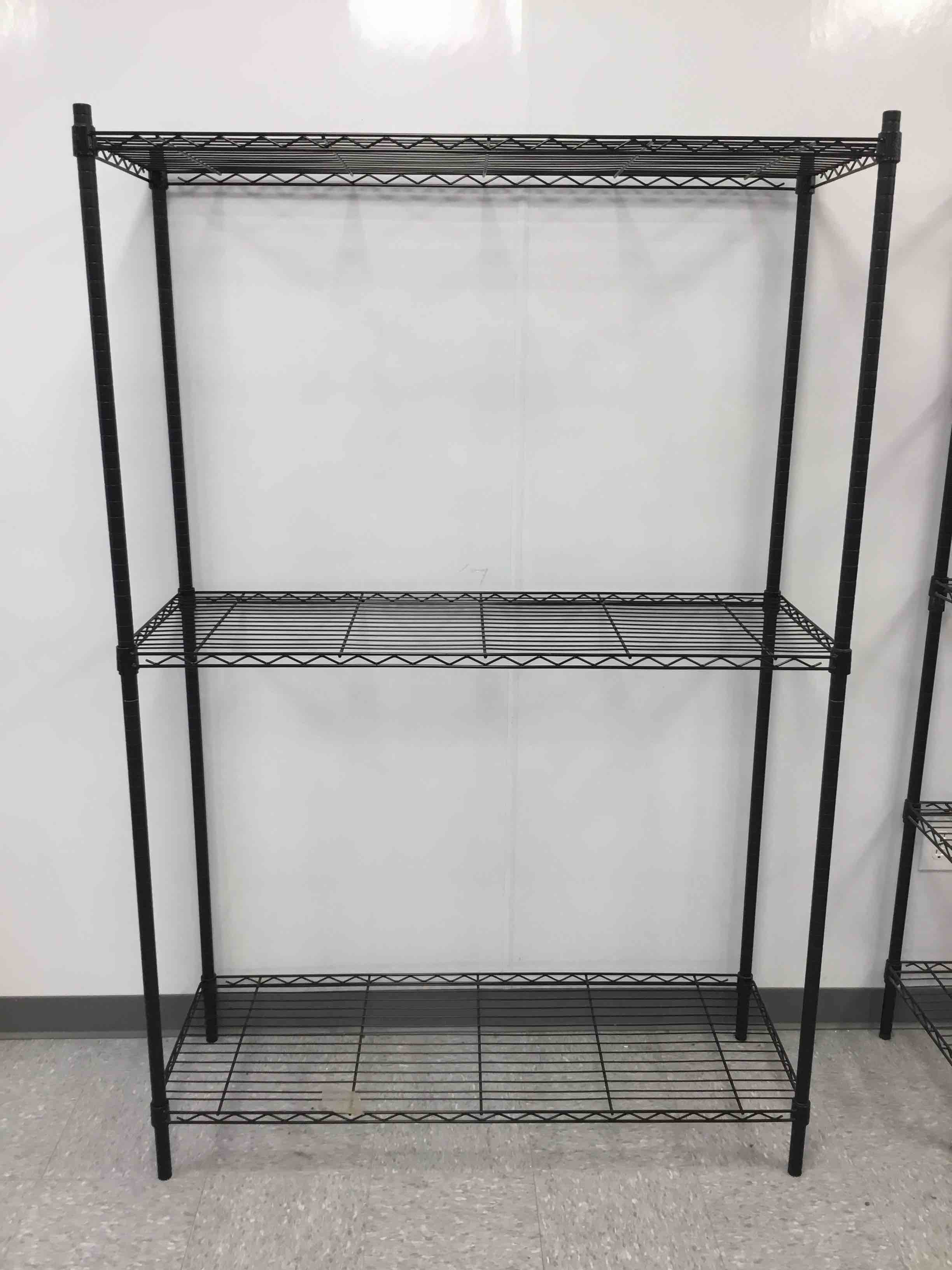 3-Shelf Black Wire Storage Rack
