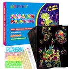 Qilemore Scratch Art Paper Crafts Kits,50 pcs Rainbow Magic Paper ...