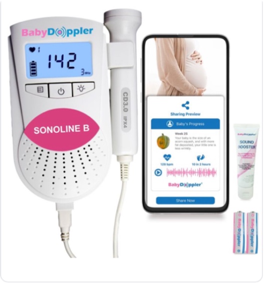 The Official BabyDoppler® Sonoline B Fetal Doppler (Pink)