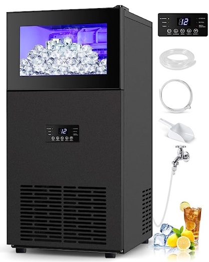 SOZT COMMERCIAL ICE MAKER SDZ-45B / BLACK Commercial Ice Maker Machine, Under Counter ...