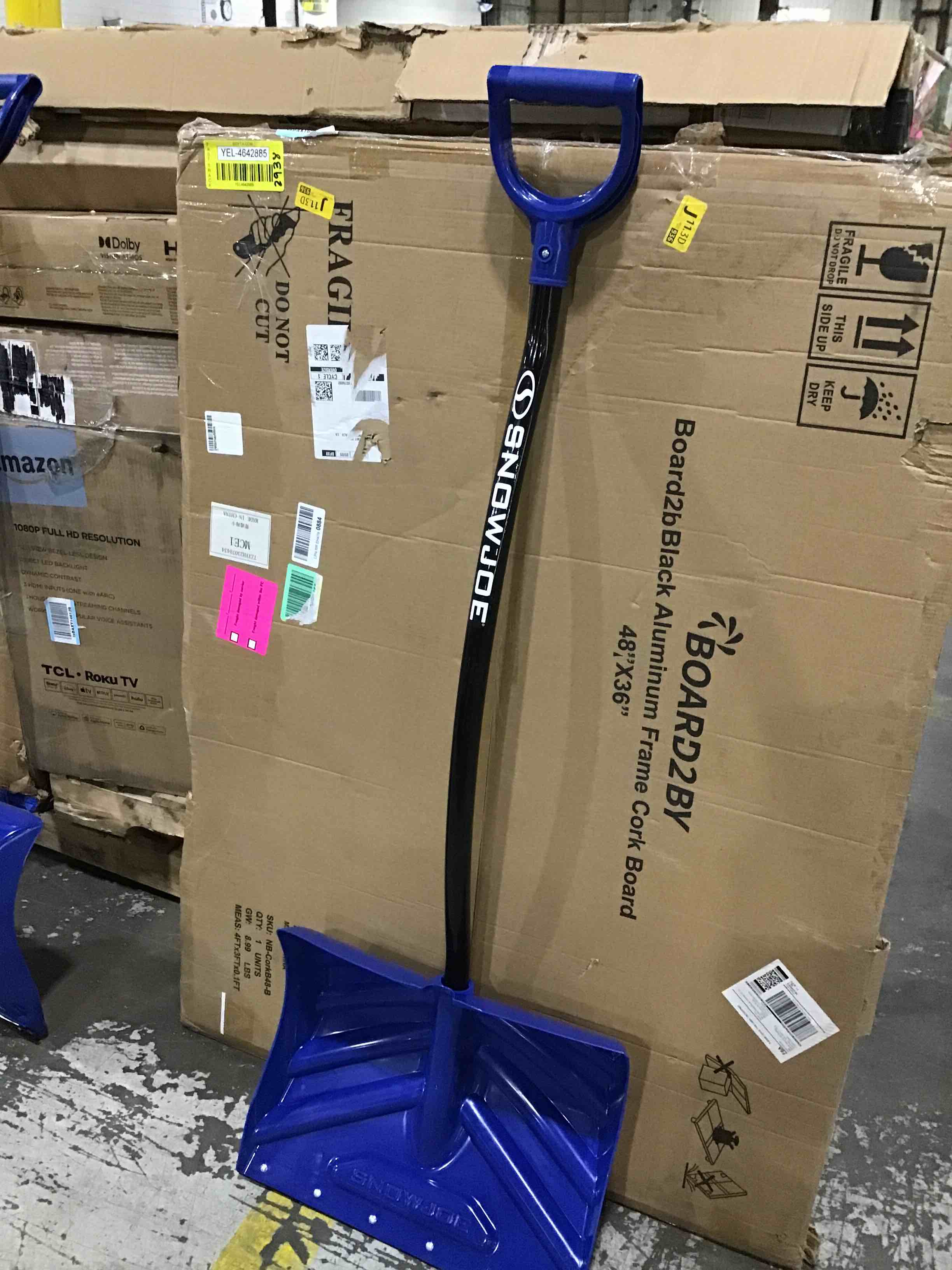 Snow Joe SNJ18N-ERG 18-Inch Ergonomic Heavy-Duty Snow Shovel/Pusher | w ...