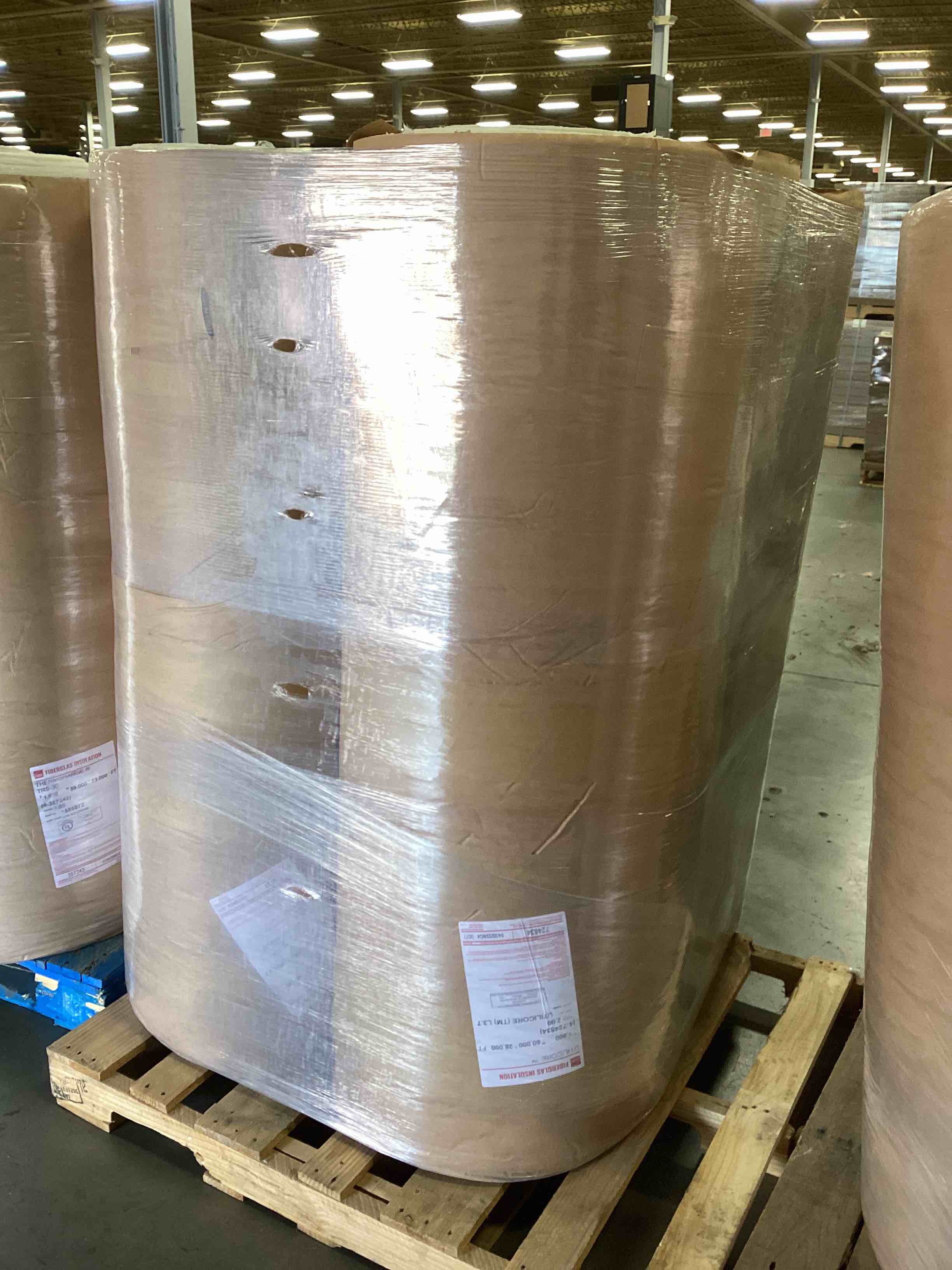 four rolls of 60 inch wide by 28 foot long pole building insulation bid ...