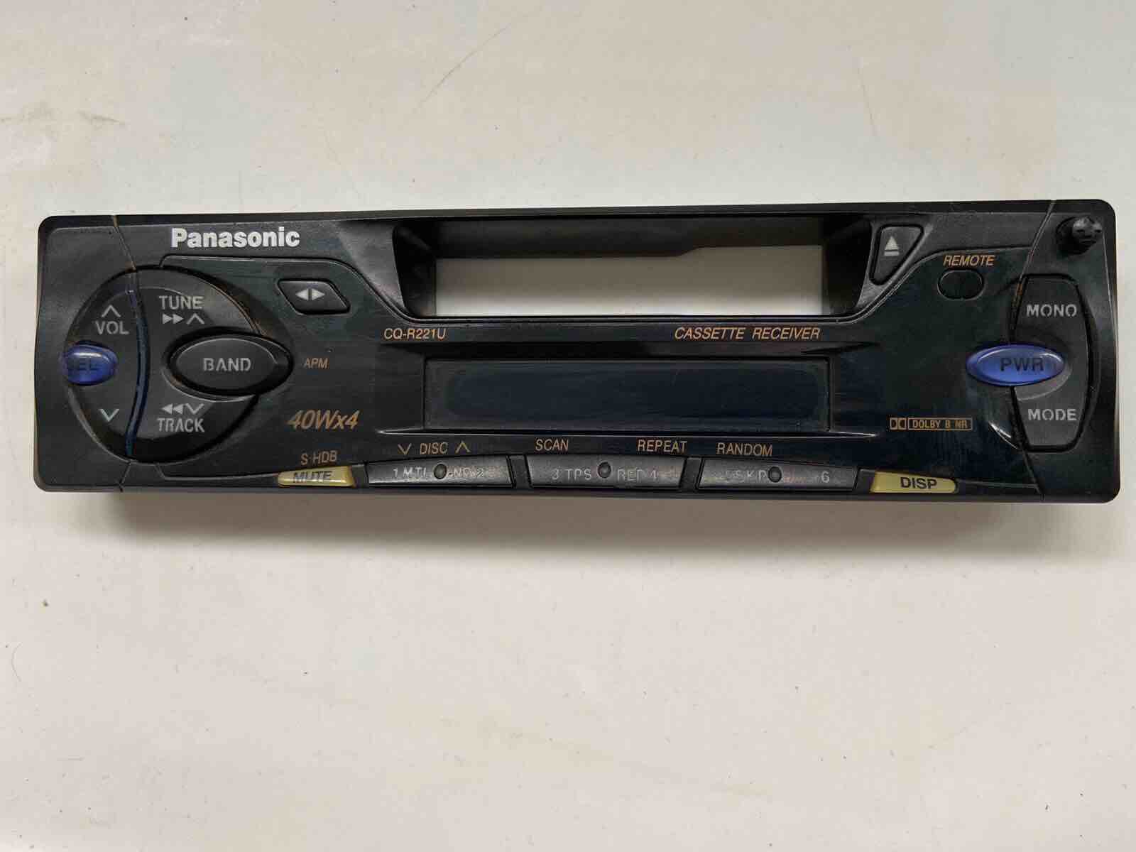 Panasonic model: CQ-R221U PANASONIC CQ-R221U CASETTE PLAYER FACEPLATE ...