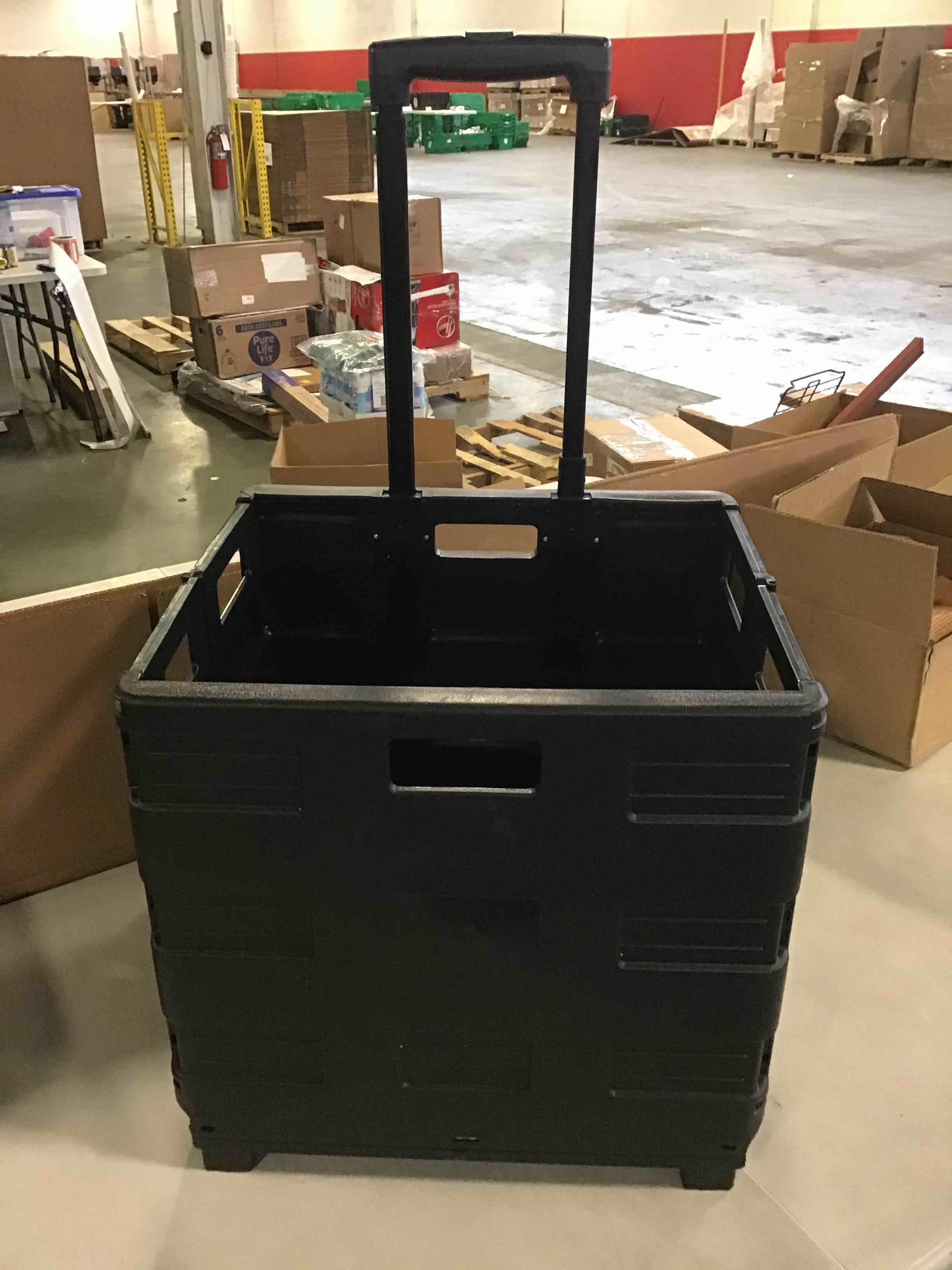 Staples Plastic/Poly Mobile Utility Cart with Dual Wheel Black (ST60714 ...