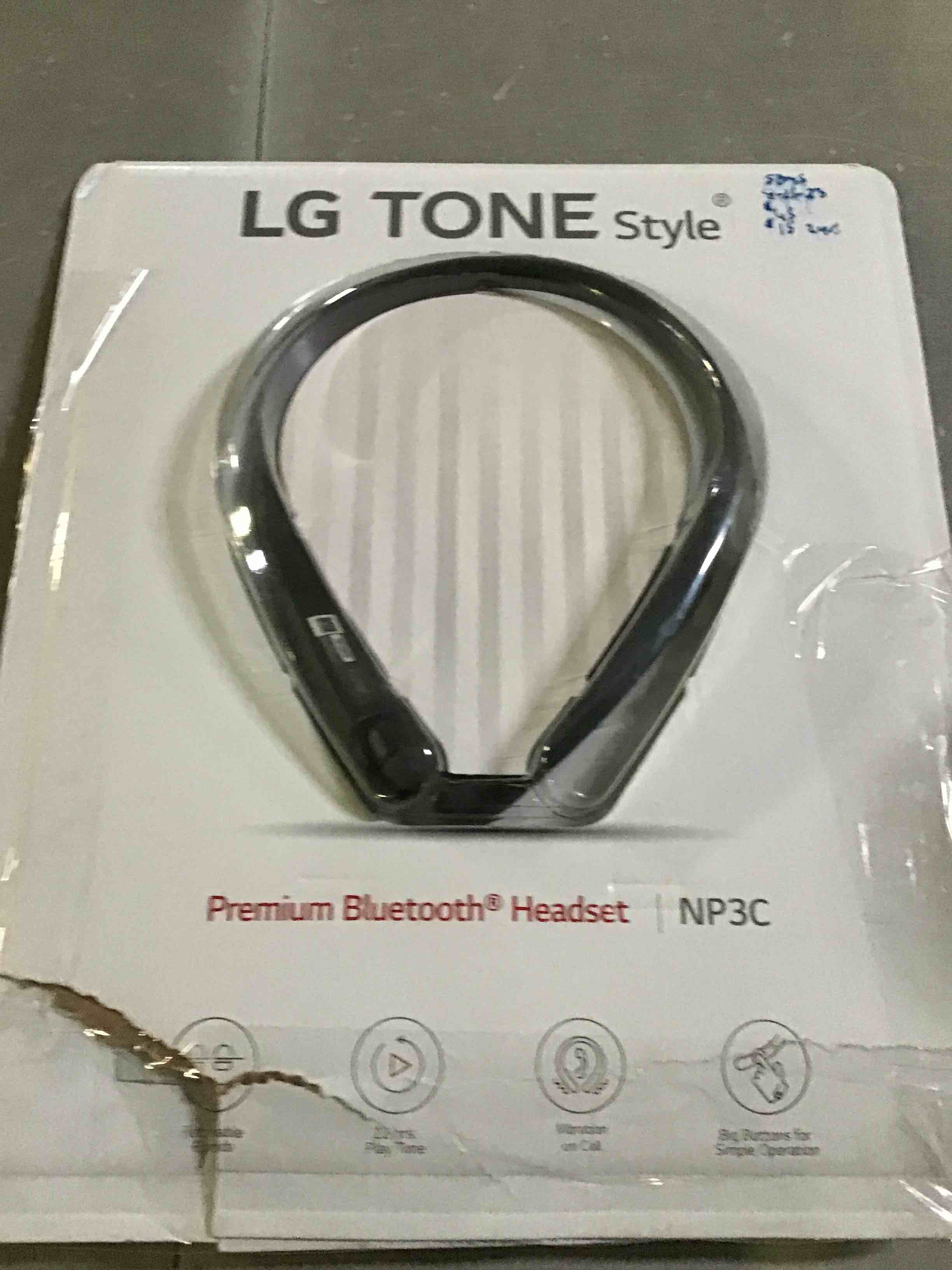 LG 990010687 TONE NP3C Wireless Stereo Headset with Retractable Earbuds
