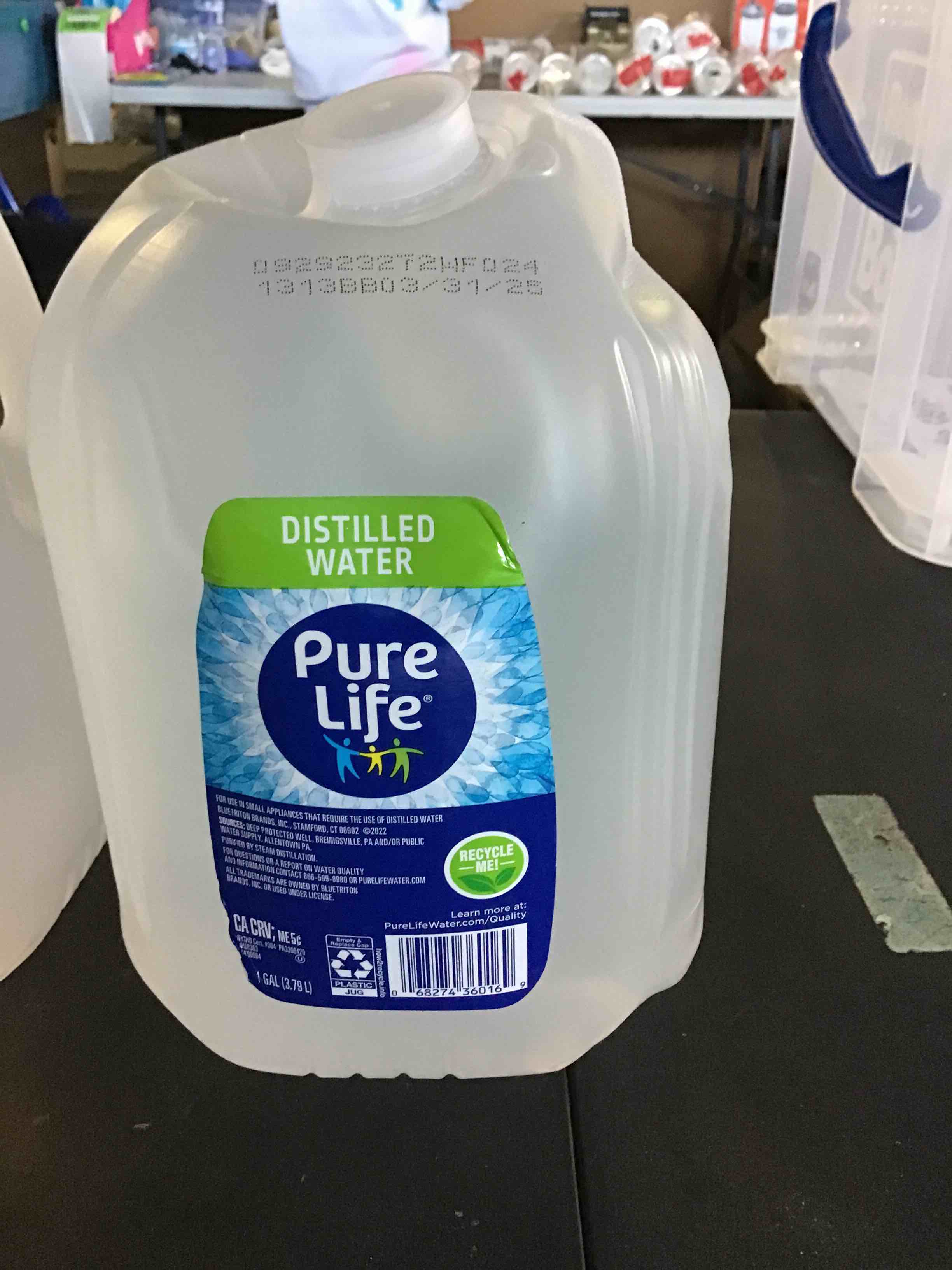 117207 1 gal Purelife Side Distilled Water - Case of 6