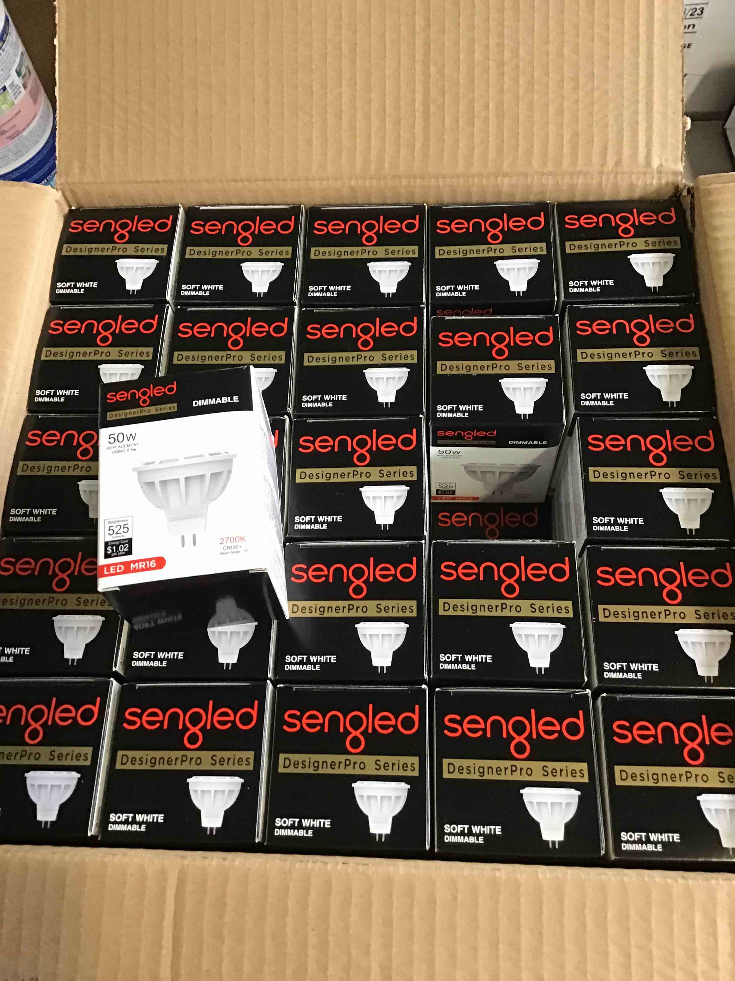 SENGLED LED MR16 50W DIMMABLE BULB Case pack of 50