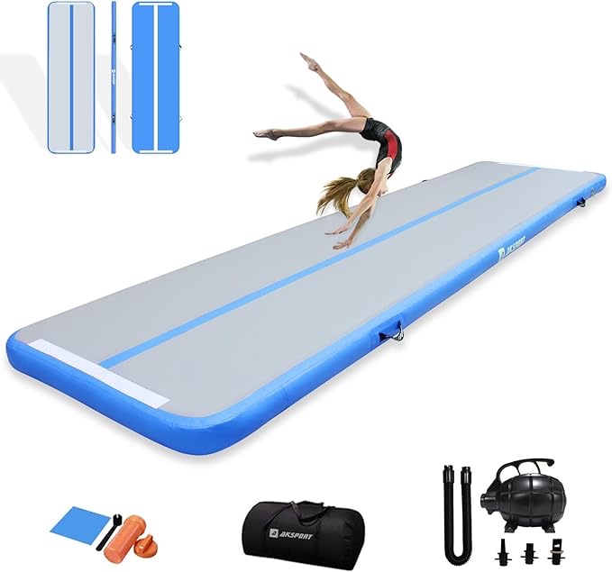AKSPORT Air Mat Tumble Track 10ft 13ft 16ft 20ft Inflatable Gymnastics ...