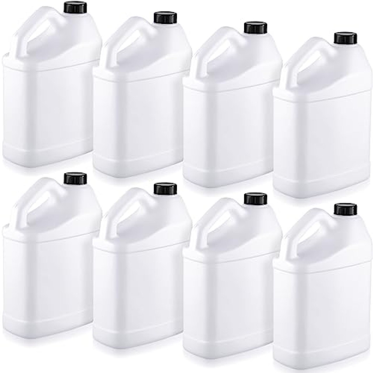 Dandat 8 Pcs Plastic Jug with Child Resistant Lid 1 Gallon F Style ...