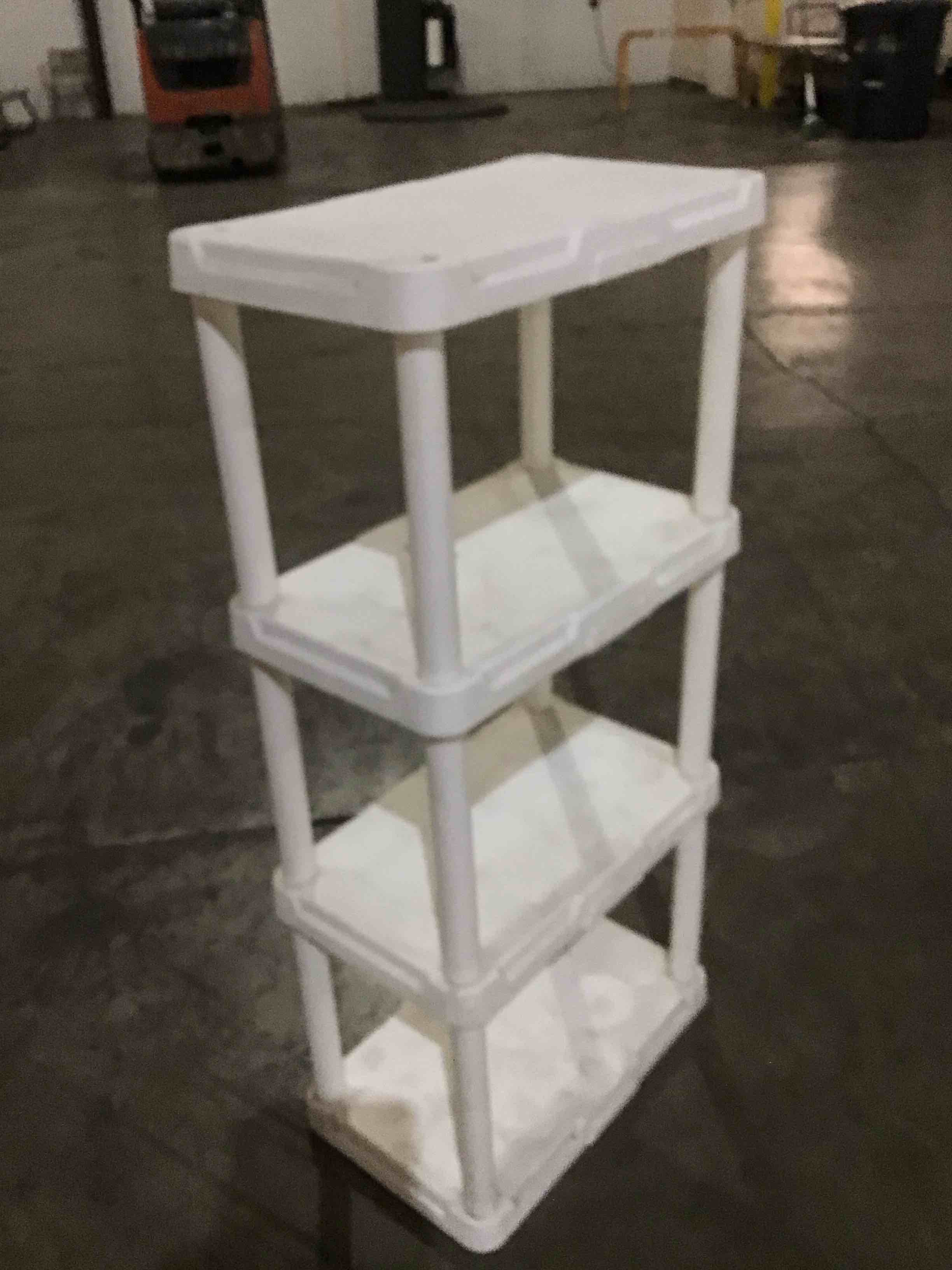 white plastic stand