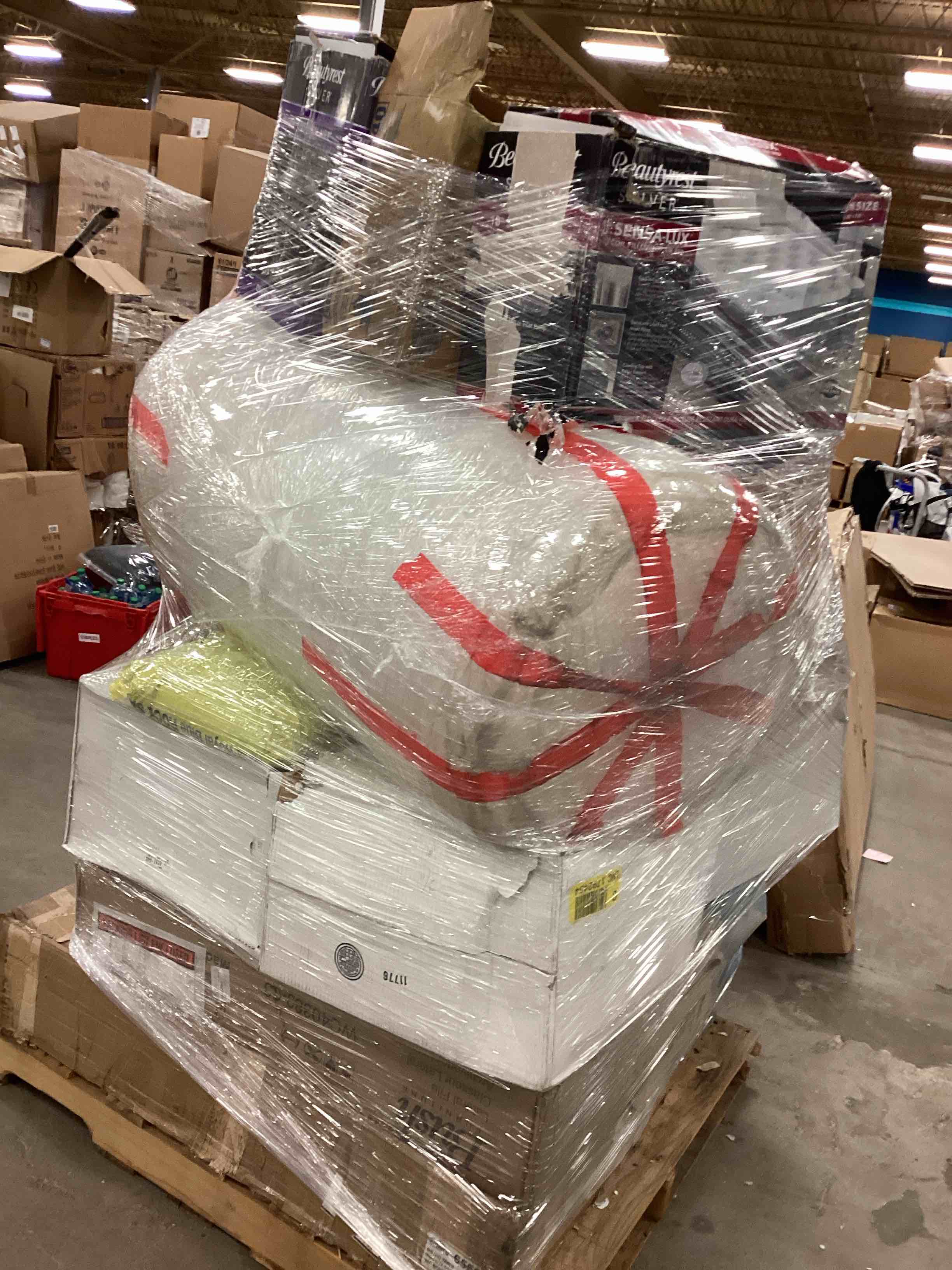 Pallet Lot Of products Varied Includes Inflatable Mattress, Napkin ...