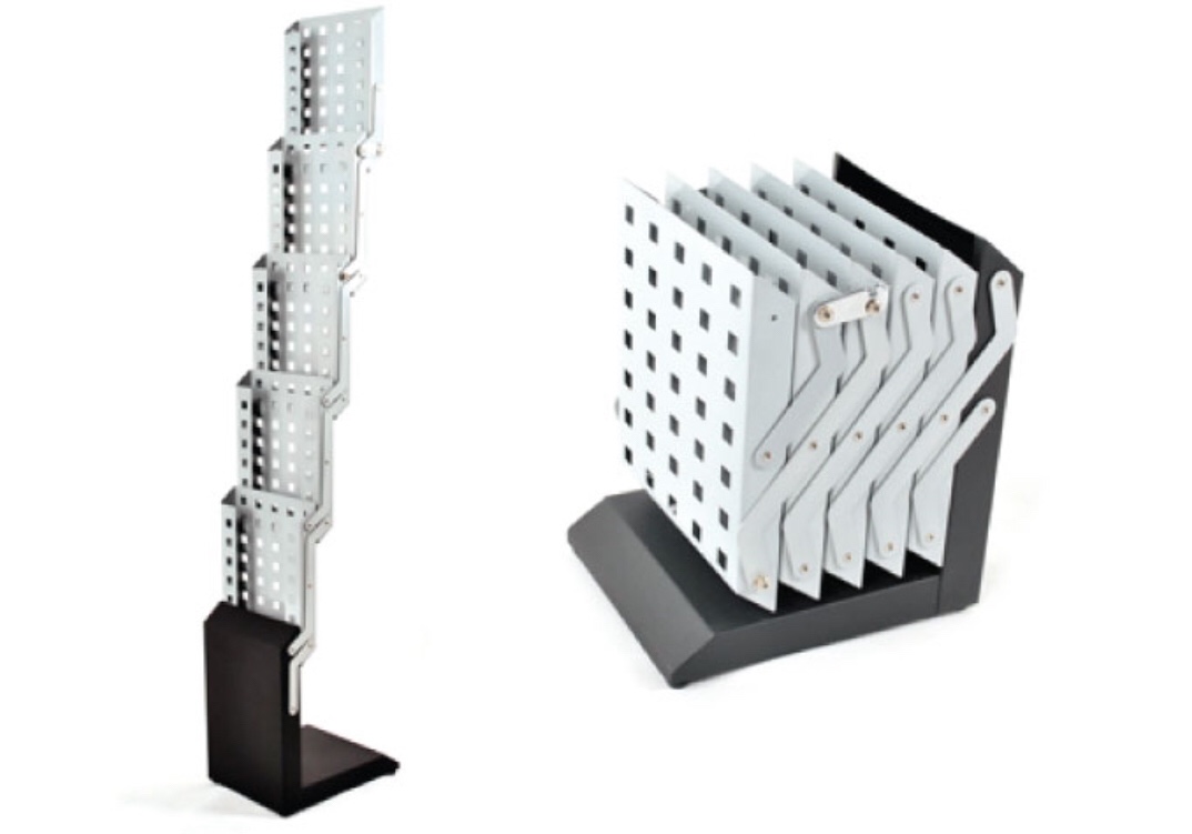 Brochure Holder - Metal 5 Layer w/ Carrying Bag