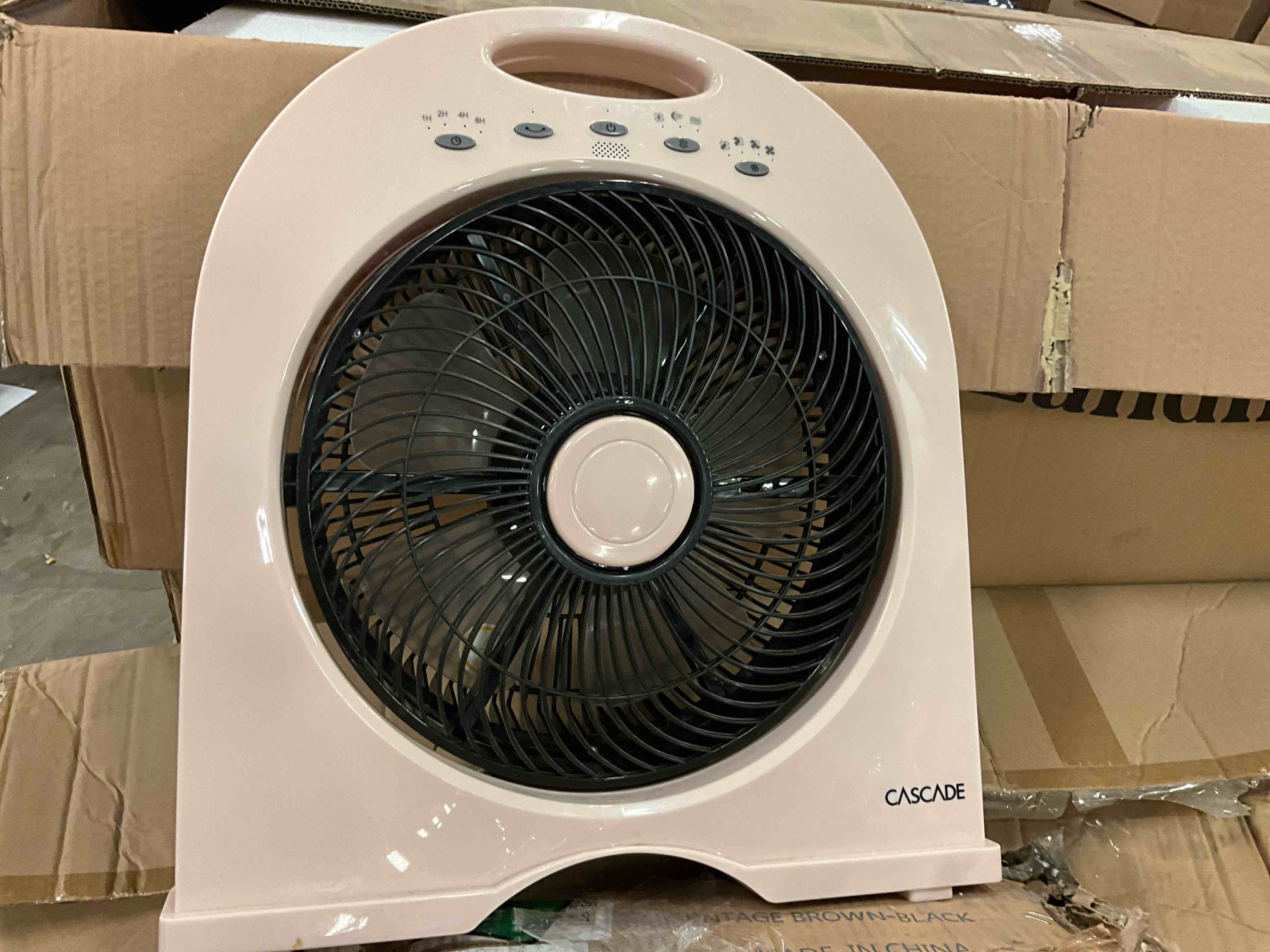 Cascade Capri Rechargeable Adjustable Portable 12" Cordless Fan Pink