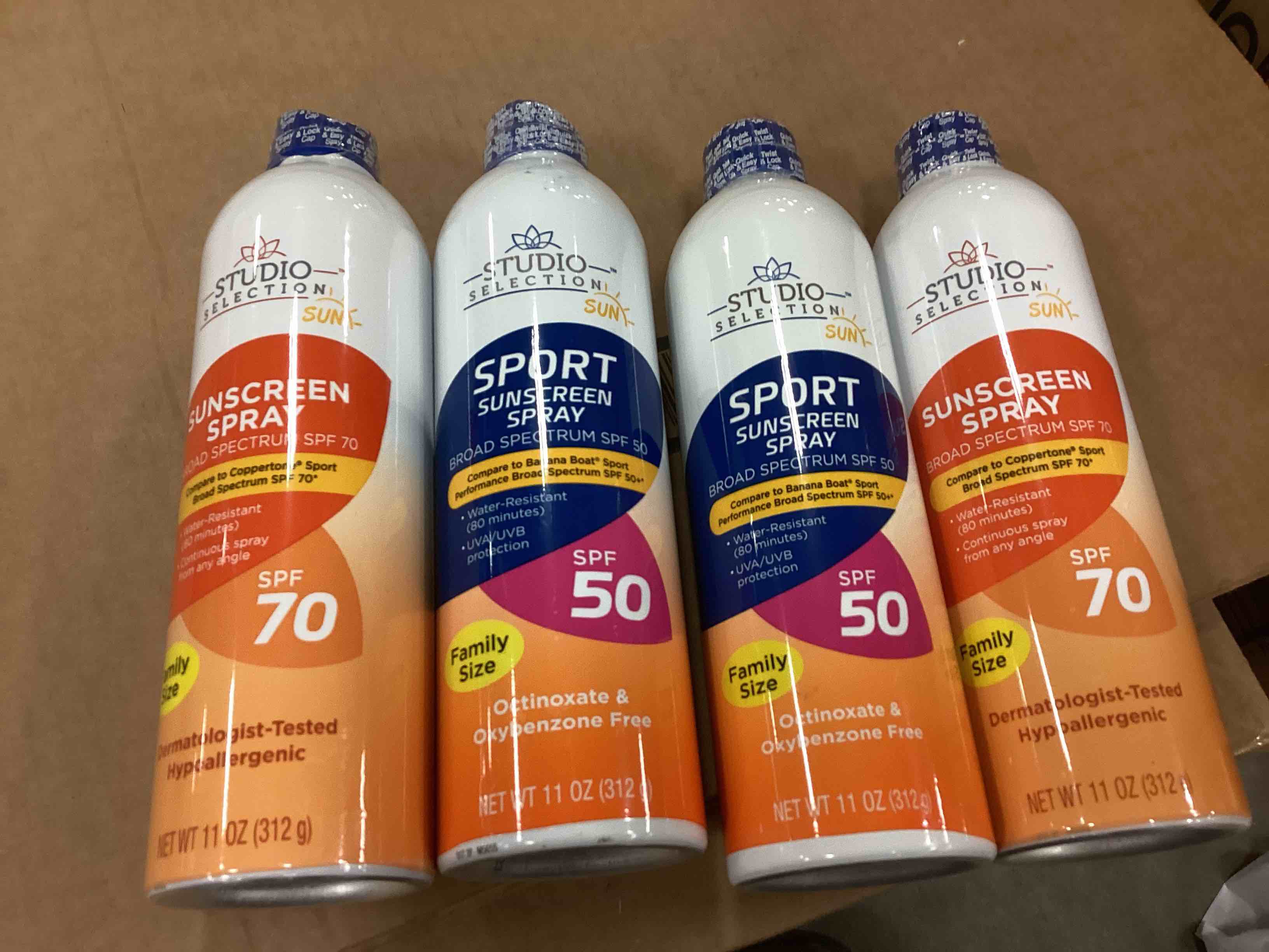 STUDIO SELECTION SUNSCREEN SPRAY 70 SPF AND SPORT SUNSCREEN SPRAY 50 SPF