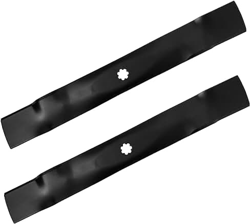 Terre Products, 2 Pack Mulching Mower Blades, 42 Inch Deck, Compatible ...