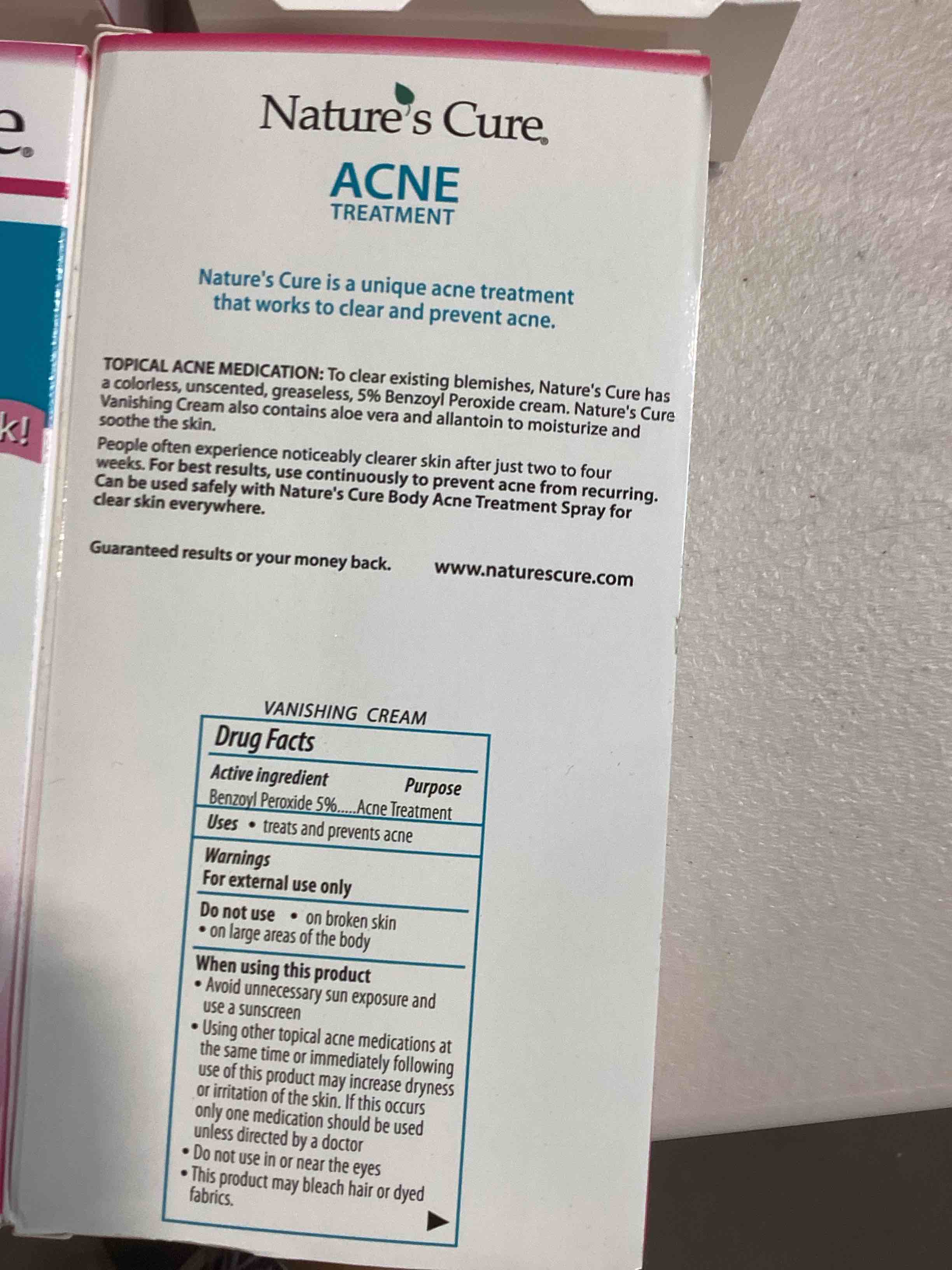 Nature's Cure Two-Part Acne Treatment System, for Women, 1 month supply (60 Tablets, 1 Ounce ...