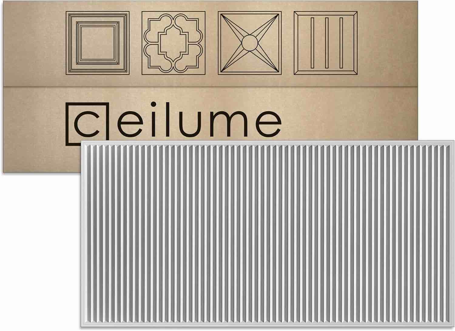 Ceilume 14 pc Polyline Ultra-Thin Feather-Light 2x4 Lay in Ceiling Tiles - for Use in 1" T-Bar ...