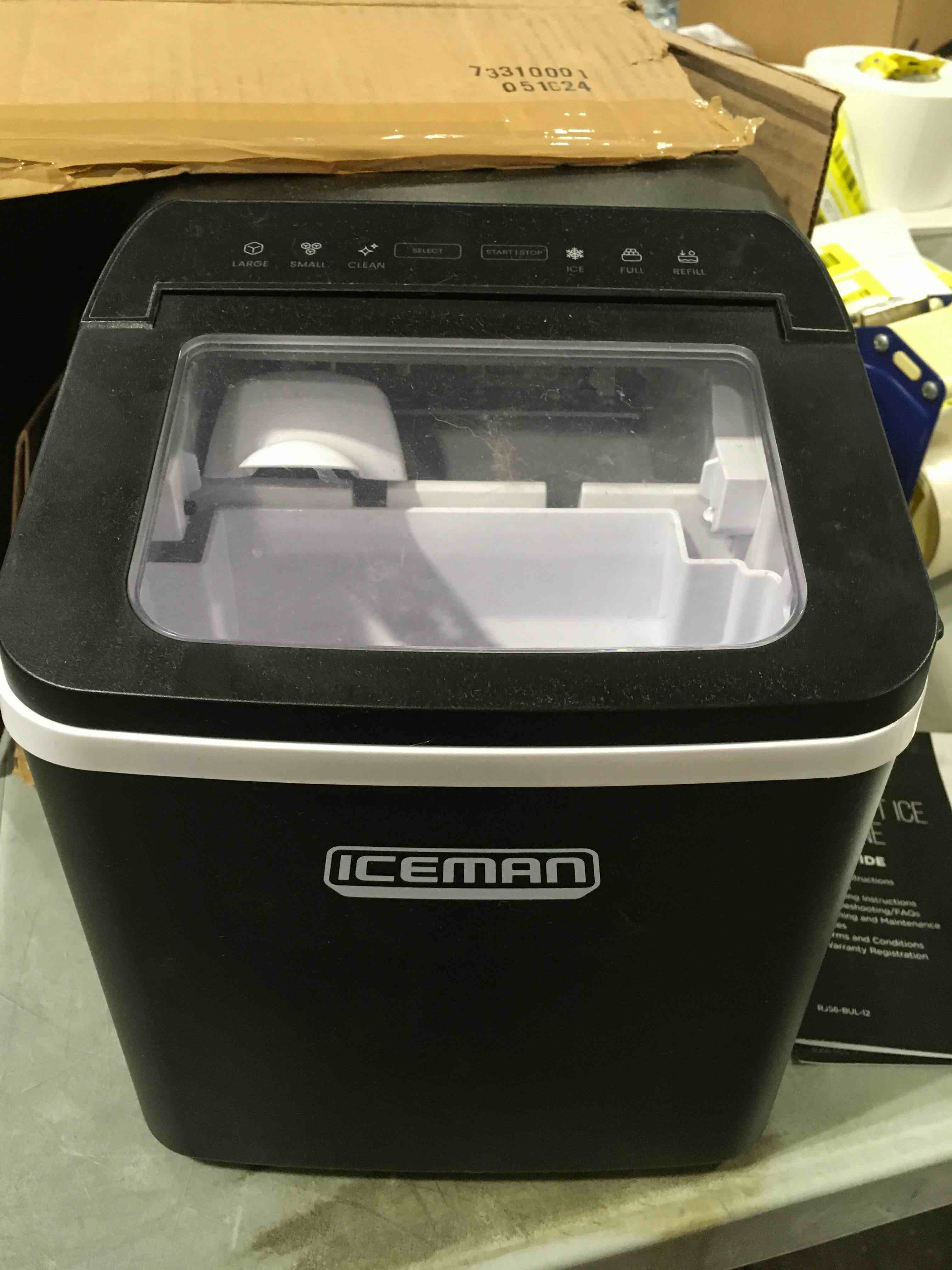 ICEMAN Dual-Size Ice Maker Countertop - Portable Ice Machine, Large and ...