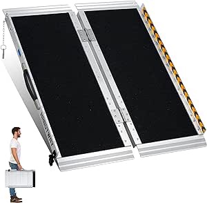 HABUTWAY Portable Wheelchair Ramp 3Ft,Non-Skid Handicap Ramp Holds up ...