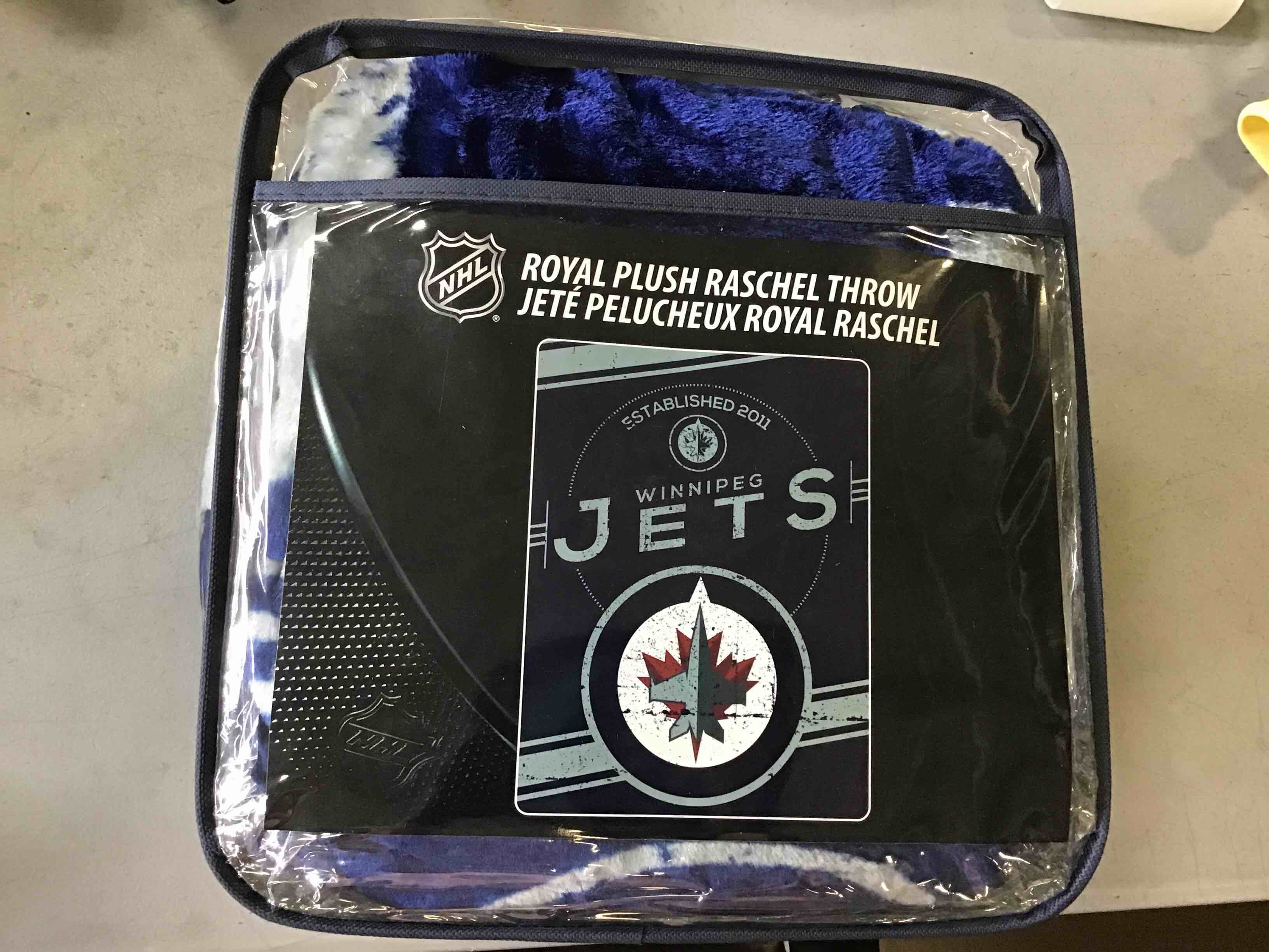 NHL Winnipeg Jets "Stamp" 60" x 80" Raschel Throw