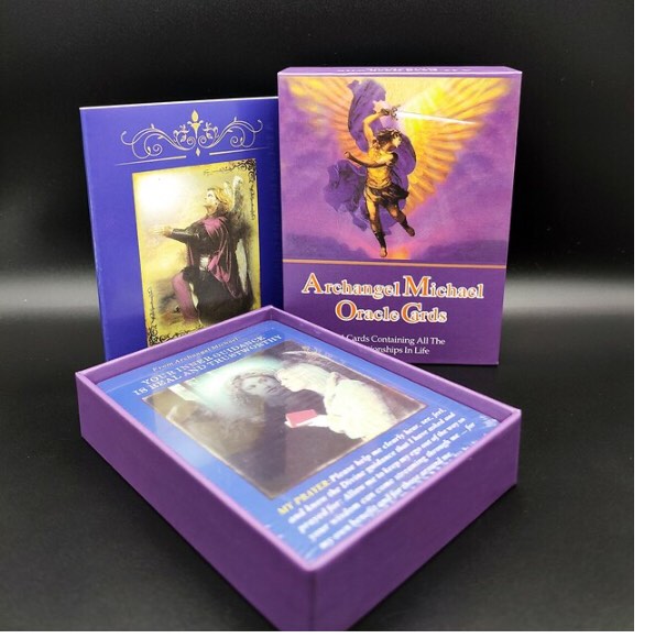 12CMX8.7CM Archangel Michael Oracle Cards: A 44-Card Deck and Guidebook