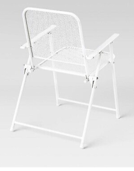 Metal Mesh Folding Chair - White - Room Essentials