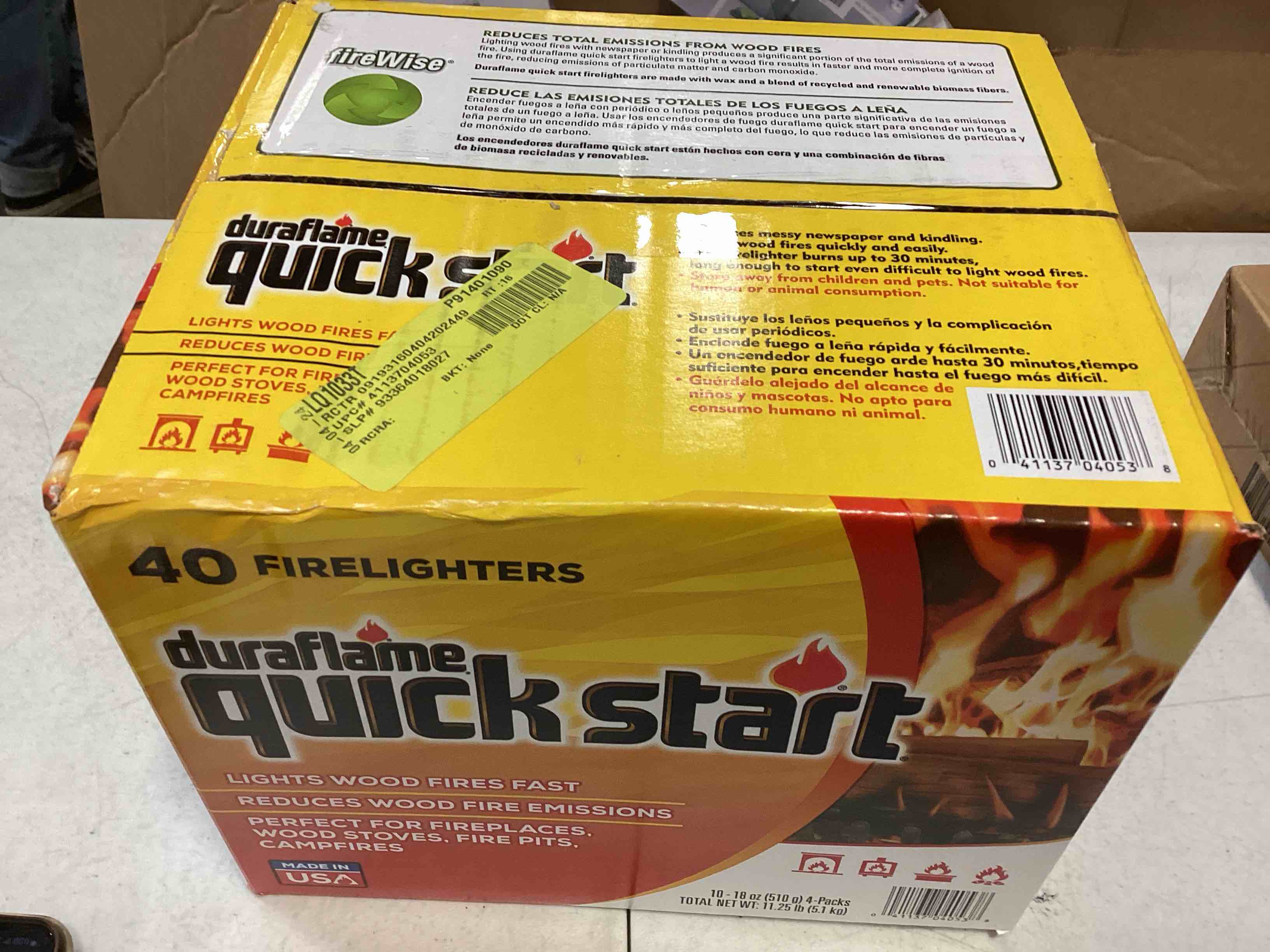 duraflame? quick start? Firelighters