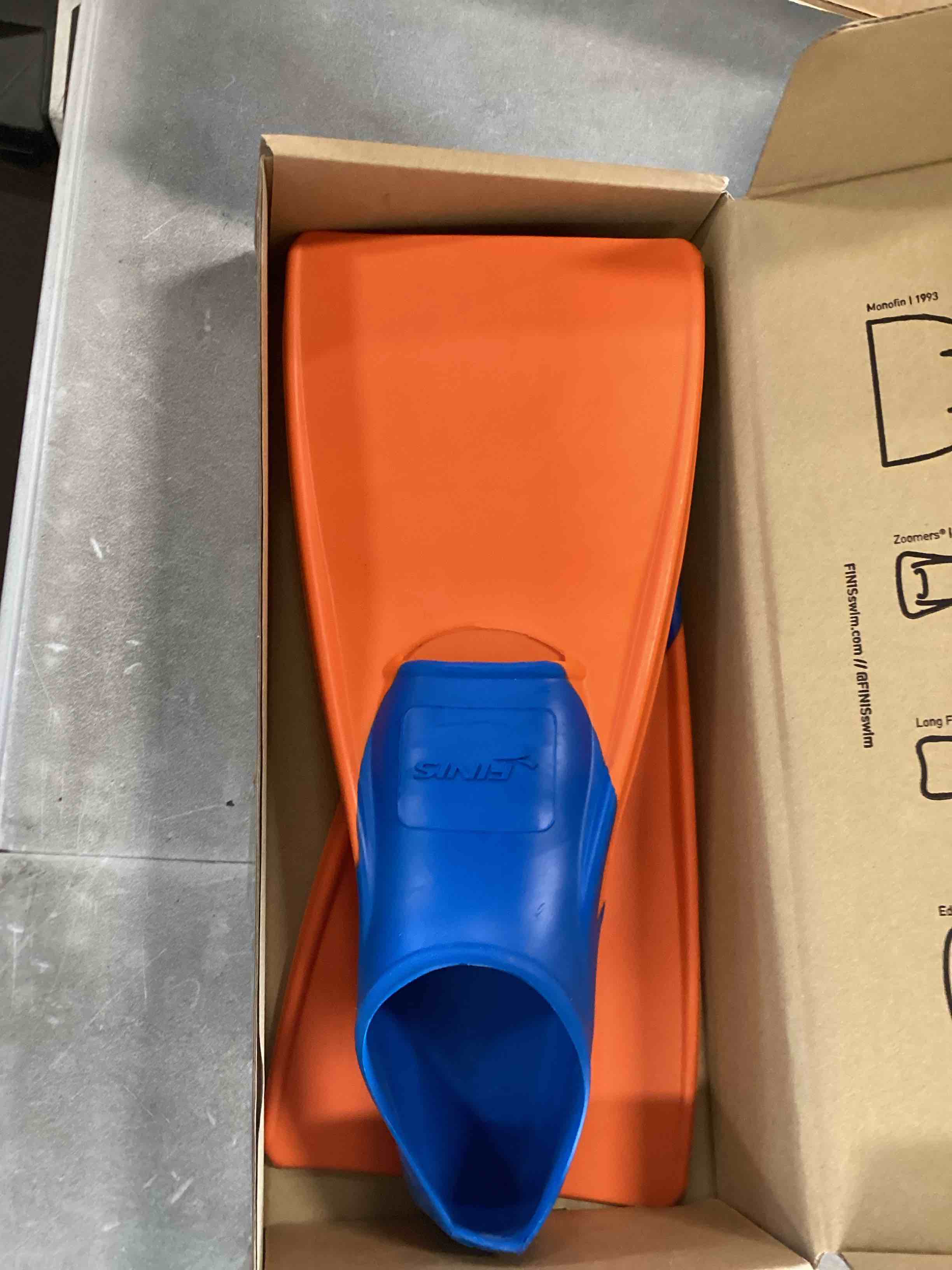 FINIS Long Floating Fins for Swimming and Snorkeling Blue/Orange XXS ...