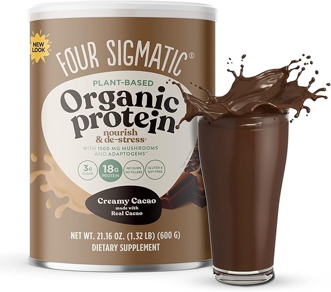 (Best by 07/2026)Four Sigmatic Organic Plant-Based Protein Powder ...