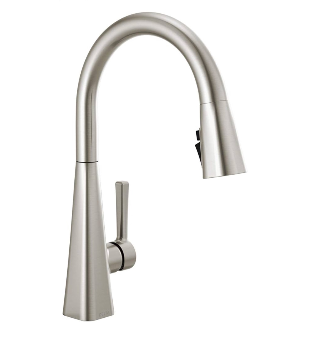 Delta Faucet Lenta Brushed Nickel Kitchen Faucet, Kitchen Faucets with ...