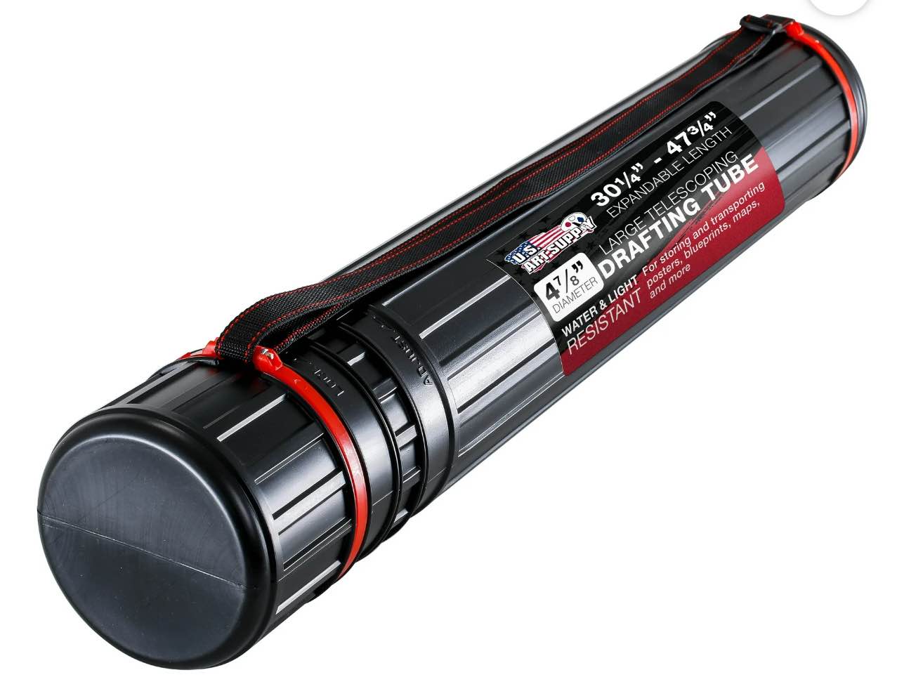 U.S. Art Supply Large Telescoping Drafting Tube - 4-7/8" Outside/4-1/2 ...