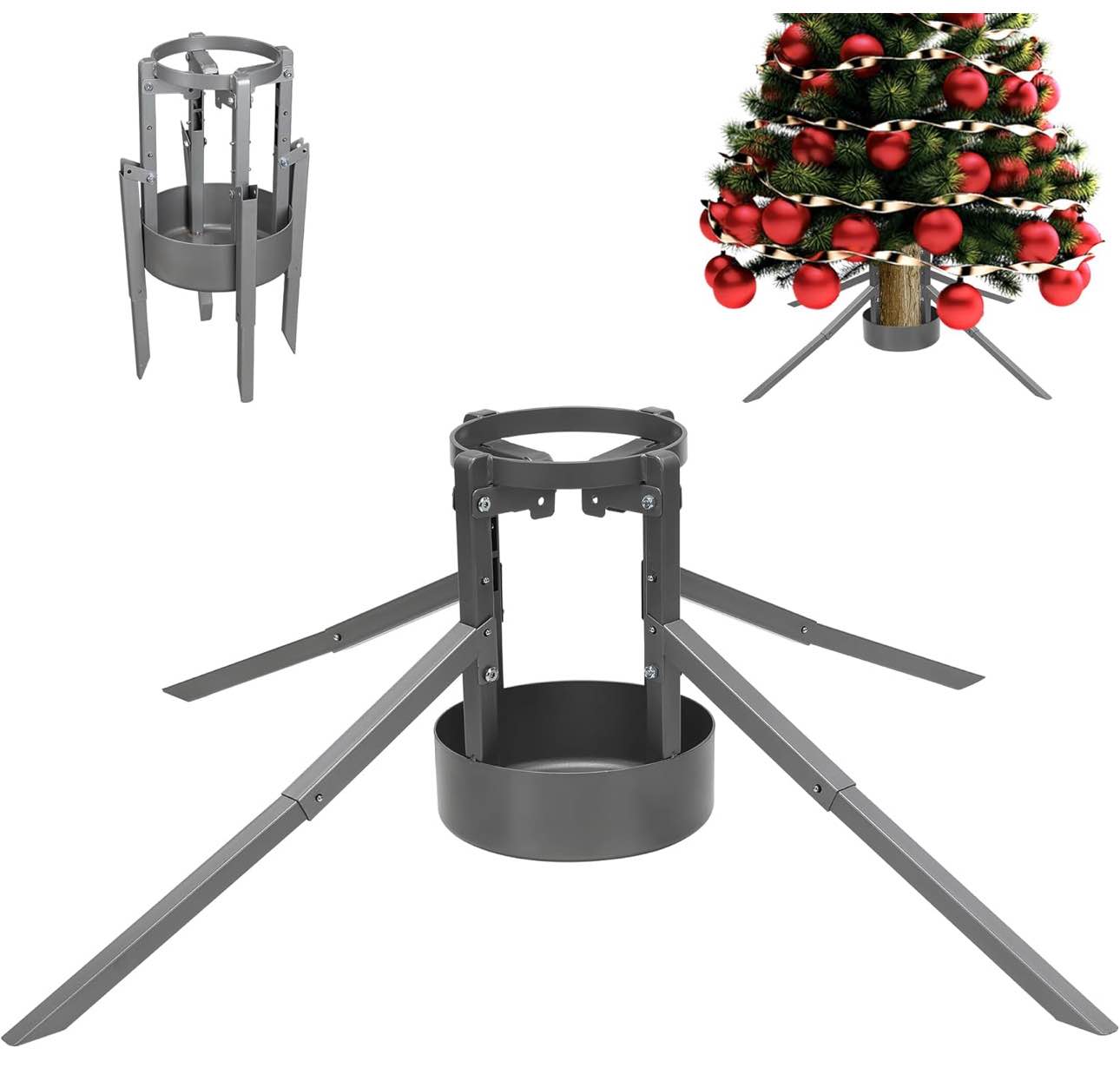 Christmas Tree Stand for Real Trees, Live Artificial Christmas Tree ...