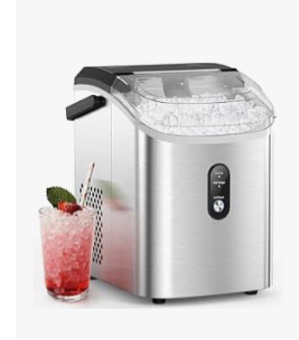 COWSAR Nugget Ice Makers Countertop, 34LBS/Day, Self-Cleaning Pebble Ice Maker Machine, Soft ...