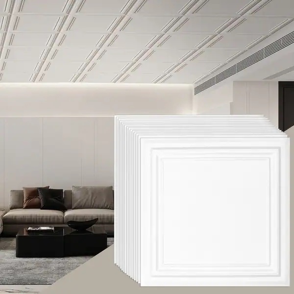 Ceiling Tiles Premium PVC Sheet Ceiling Covering for Home/Office ...