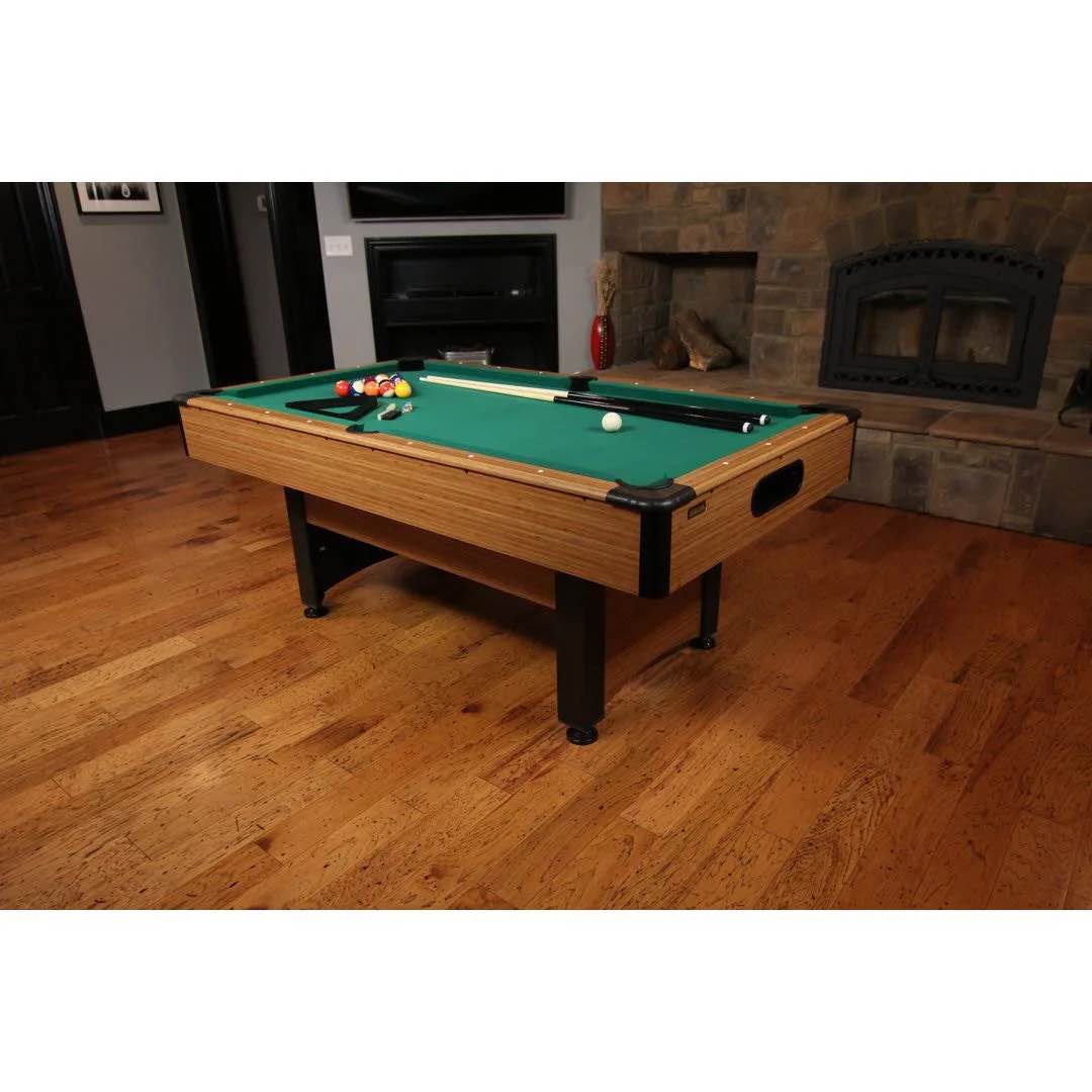 Mizerak Dynasty Space Saver 6.5’ Billiard Table, Green Felt, Solid Oak ...