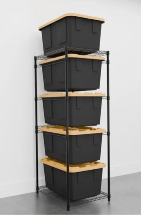 SafeRacks 5-Tier Steel Tote Rack - Maximize Space, Declutter ...