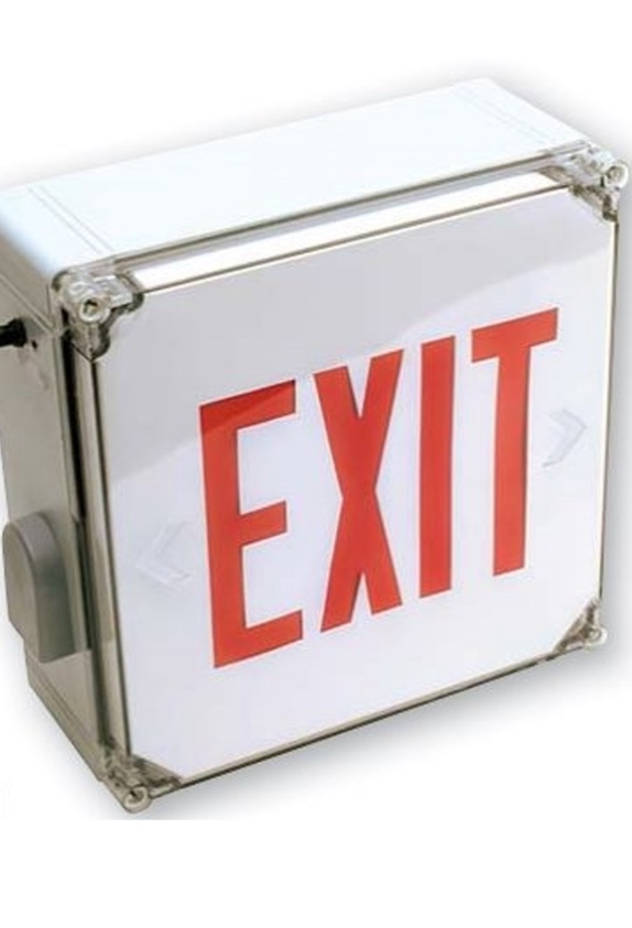 LEONLITE LED Exit Sign, Wet Location Exit Sign with Battery Backup, UL ...