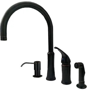 Laguna Brass 1230tb Single Handle High Arc Kitchen Faucet With Spray ...