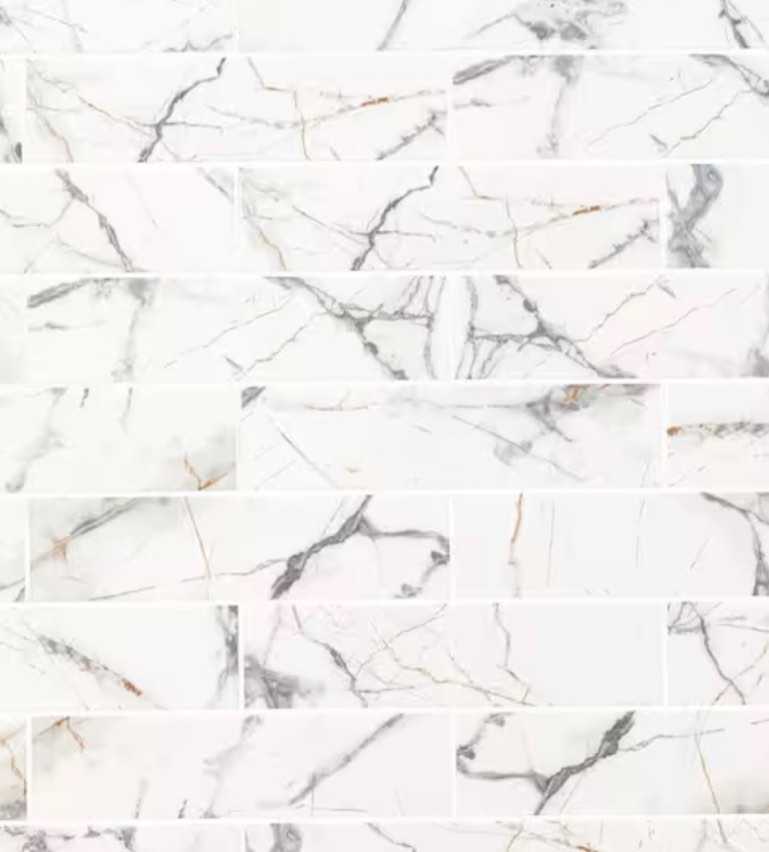 Lockson Mix 4 in. x 16 in. Glossy White Ceramic Wall Tile (141.6 total ...