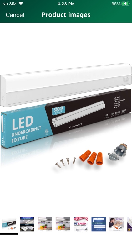 Hardwired LED Under Cabinet Task Lighting - 16 Watt, 24", Dimmable, CRI ...