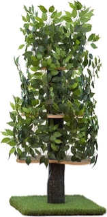 On2 Pets Cat Tree with Leaves Made in USA, Cat House & Cat Activity ...