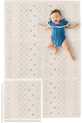 Yay Mats Stylish Extra Large Baby Play Mat. Soft, Thick, Non-Toxic Foam ...