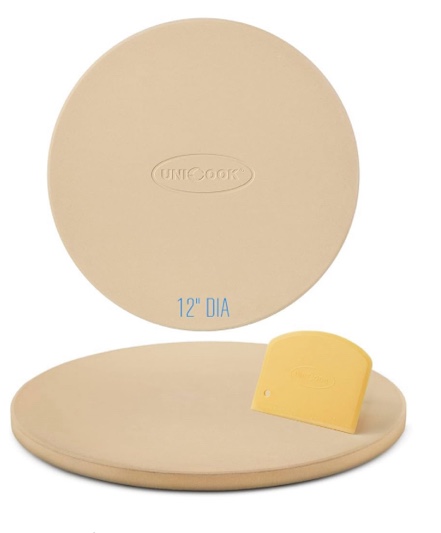 Unicook 12 Inch Round Pizza Stone, Heavy Duty Cordierite Pizza Grilling ...