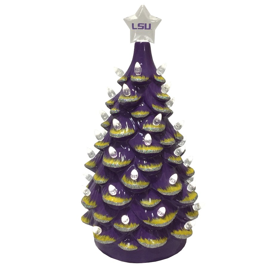 Purple/Gold LSU Tigers 14'' Ceramic Tree Ships Directly From a Trusted ...