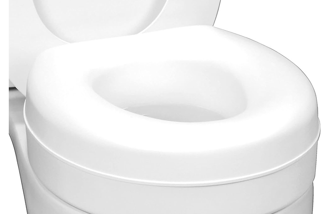 HealthSmart Raised Toilet Seat Riser That Fits Most Standard Bowls for ...
