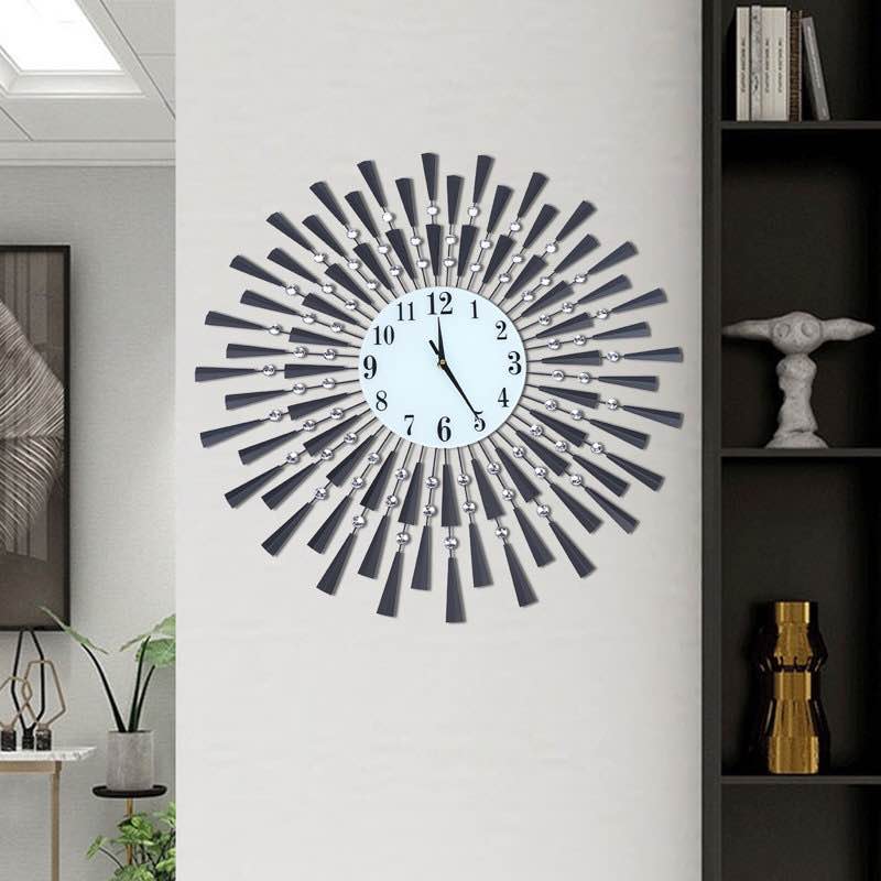 Pyari Modern 3D Large Metal Wall Clock 24in
