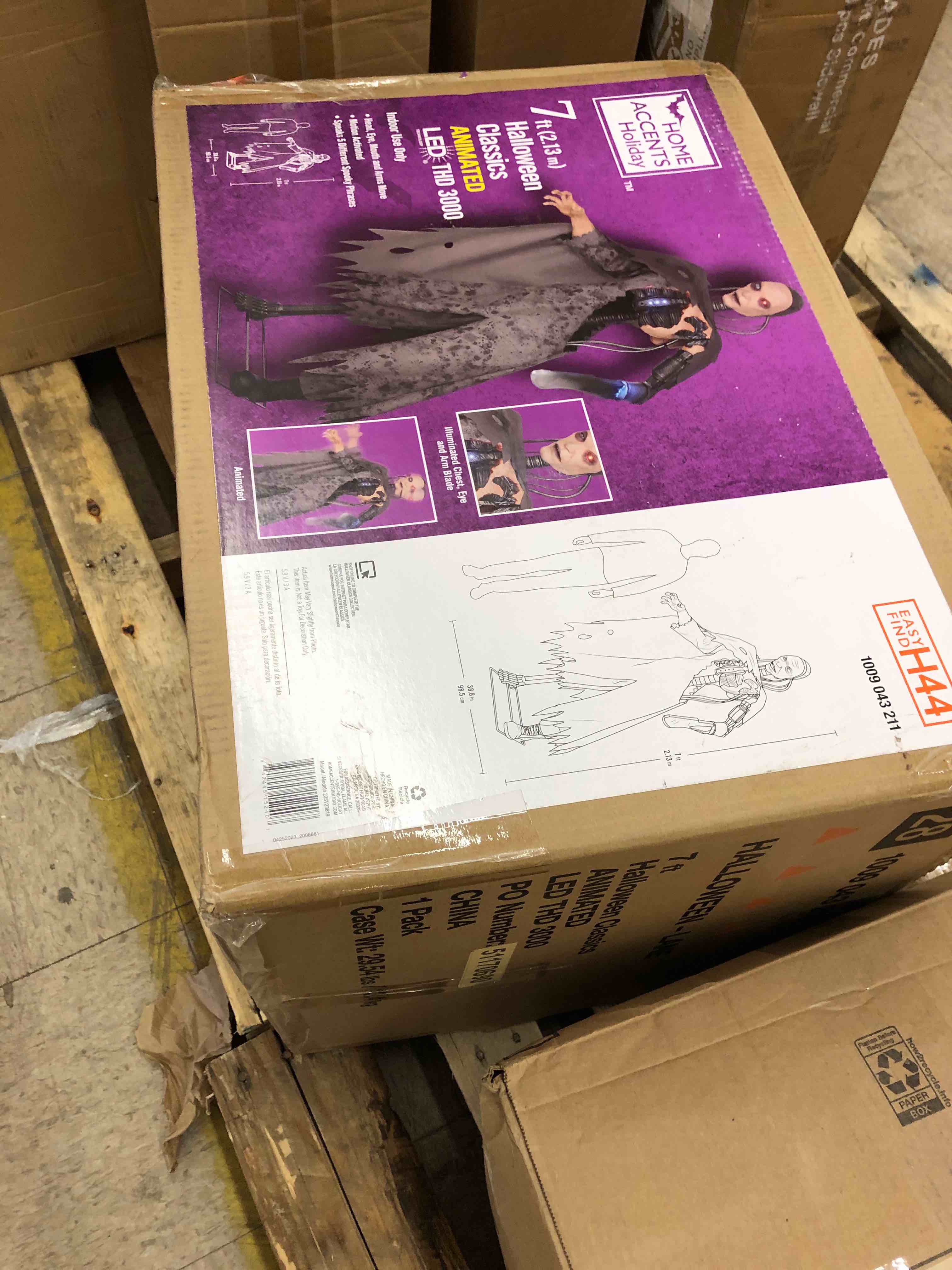 Halloween Animated 7Ft Thd 3000 Prop Decor - Led Light EyEs