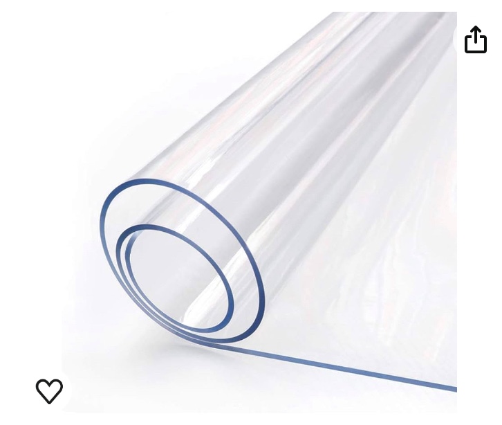 24 x 48 Inch Clear Plastic Dining Room Table Protector Tablecloth Desk ...